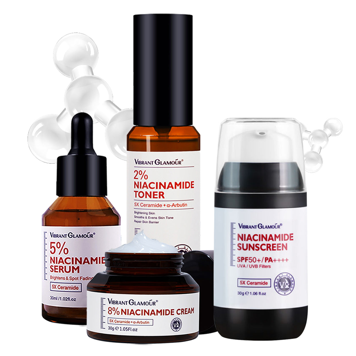 VIBRANT GLAMOUR FDA Niacinamide Whitening Set 5X Ceramide Repair Toner – Rana Pharmaceutical Inc.